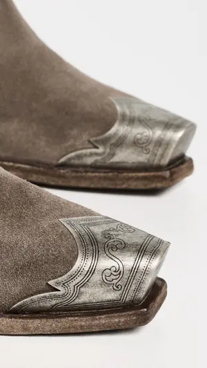 Free People Brayden Western Boots - Taupe Suede
