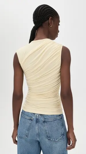 AGOLDE Ester Twist Tank - Lemon Drop