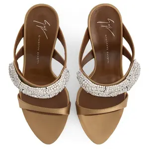 GIUSEPPE ZANOTTI Elise Soiree 105 Mules - Light_brown