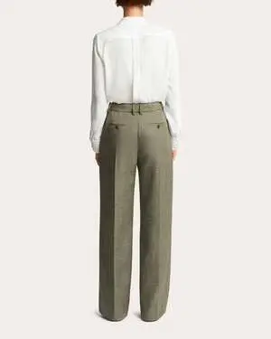 ARGENT Soho Herringbone Wool Creased Trousers - Grey