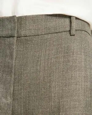 ARGENT Soho Herringbone Wool Creased Trousers - Grey