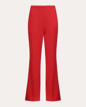 ARGENT Prince Heavy Wool Twill Creased Trousers - Red