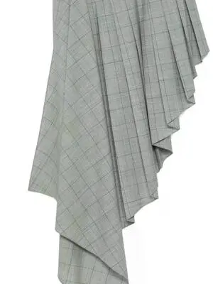 Monse Asymmetric Pleated Midi Skirt