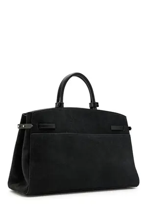 DEMELLIER The Hudson Suede Top Handle Bag - Black
