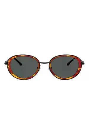 DIESEL® Oval Frame Sunglasses - Black