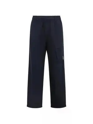 C.P. COMPANY Cotton Straight-leg Trousers - Blue