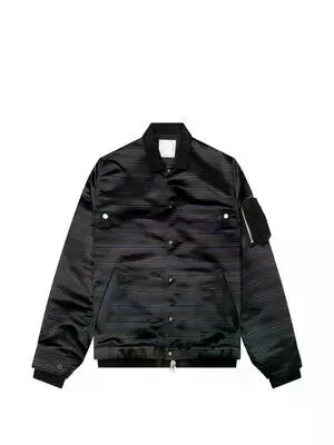 Sacai Striped Bomber Jacket - Black