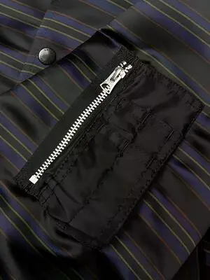 Sacai Striped Bomber Jacket - Black