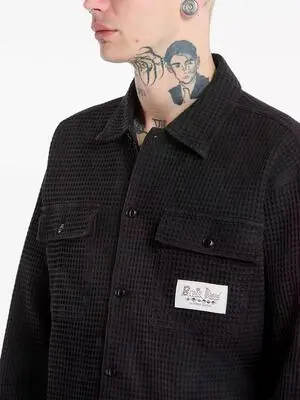 BRAIN DEAD Button-up Waffle-knit Shirt