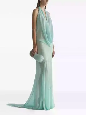 MUGLER Halterneck Draped Dress