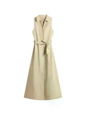 Woolrich Belted Cotton Shirt Dress - Neutrals