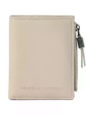 Brunello Cucinelli Logo-stamp Bi-fold Wallet