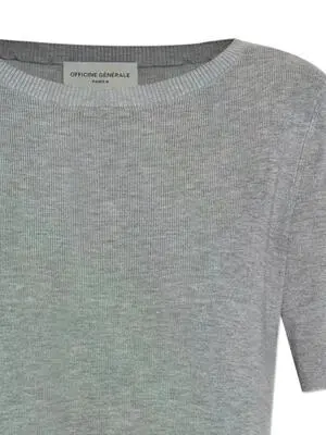 Officine Générale Ribbed Round Neck T-shirt