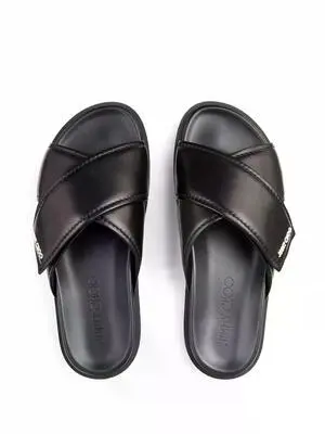 JIMMY CHOO Joel Crossover-strap Leather Sandals