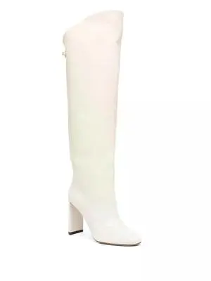 MAISON SKORPIOS Adrianna 90mm Knee-high Boots - Gold
