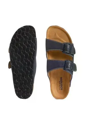 Woolrich Tumbled Leather Buckle Sandals