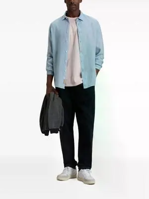 Woolrich Garment-dyed Linen Shirt - Blue