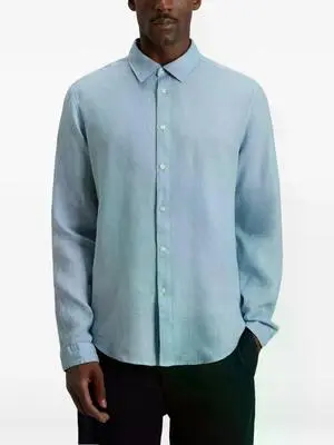 Woolrich Garment-dyed Linen Shirt - Blue