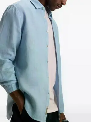 Woolrich Garment-dyed Linen Shirt - Blue