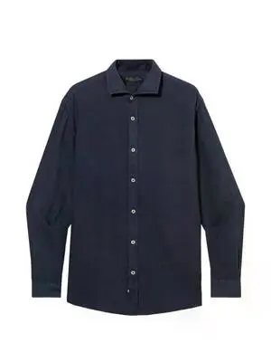 Brooks Brothers Spread-collar Linen Shirt - Blue