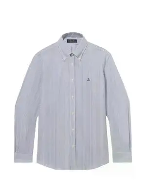 Brooks Brothers Logo-embroidered Button-down Shirt - Blue