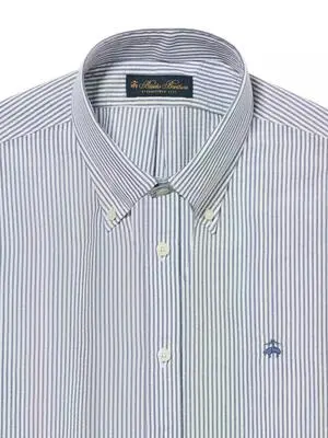 Brooks Brothers Logo-embroidered Button-down Shirt - Blue
