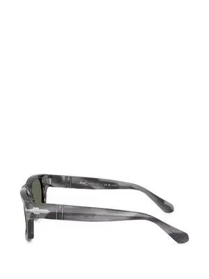 Persol Striped Square Frame Sunglasses - Grey