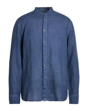 120% Lino Shirt Size Linen - Navy