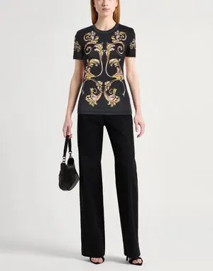Versace Printed Cotton T-shirt - Black