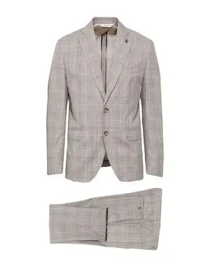 PAOLONI Suit Size Virgin Wool, Silk, Linen, Polyamide - Brown