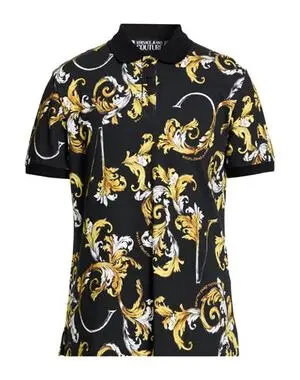 Versace Polo Shirt Size Cotton, Polyester, Polyamide, Elastane - Black
