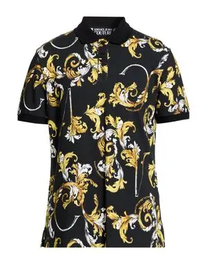 Versace Polo Shirt Size Cotton, Polyester, Polyamide, Elastane - Black