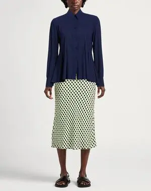 High Peplum Button-down Shirt