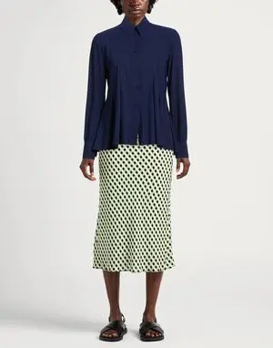 High Peplum Button-down Shirt