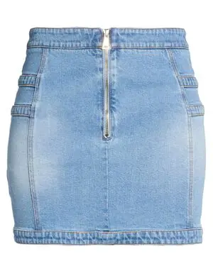 Versace Denim Flared Mini Skirt