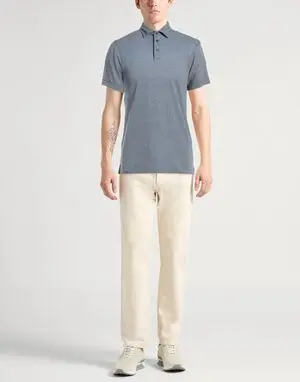 HACKETT Polo Shirt Size Wool, Cotton - Grey