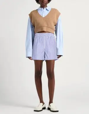 Rag & Bone Striped Cotton Shorts - Blue