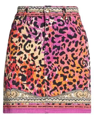 Just Cavalli Flared Denim Mini Skirt