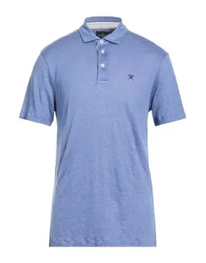 HACKETT Polo Shirt Size Linen - Blue