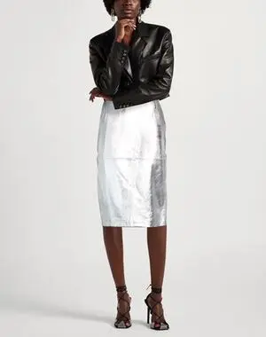 Ba&sh Midi Lambskin Wrap Skirt