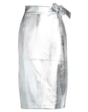 Ba&sh Midi Lambskin Wrap Skirt