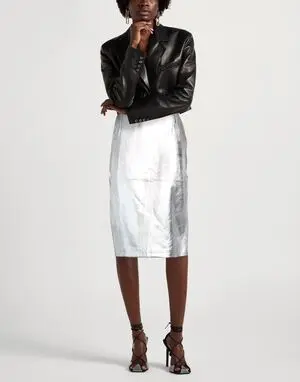 Ba&sh Midi Lambskin Wrap Skirt