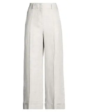 Peserico Wide Leg Linen Pants - Grey