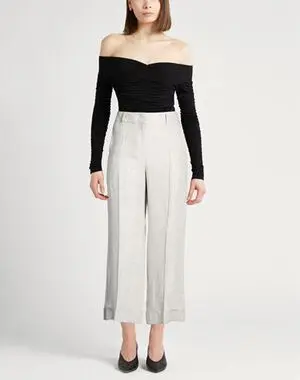 Peserico Wide Leg Linen Pants - Grey