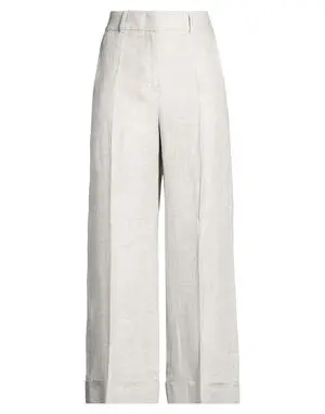 Peserico Wide Leg Linen Pants - Grey