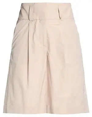 Peserico Solid High-waisted Shorts - Beige