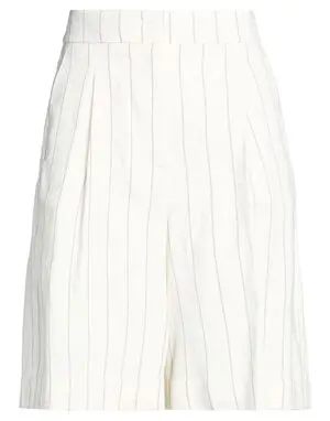 Peserico Striped High-waisted Shorts