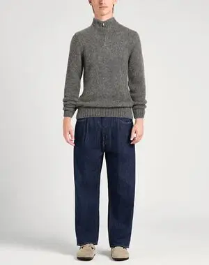 Eleventy Cashmere, Alpaca Wool, And Silk Half-zip Sweater - Grey