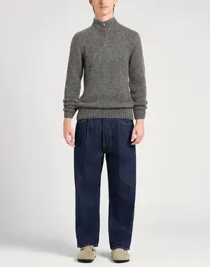 Eleventy Cashmere, Alpaca Wool, And Silk Half-zip Sweater - Grey