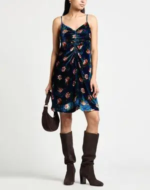 Kenzo Floral Print Velvet Bodycon Mini Dress